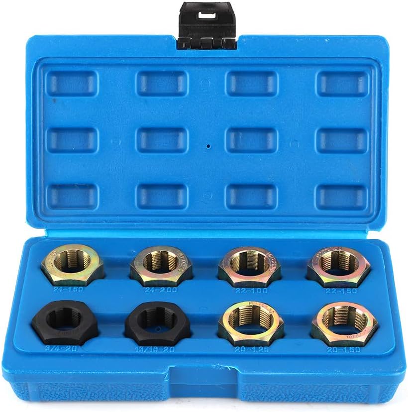 Amazon.com: YUANJS 8pcs Axle Spindle Rethreading Tool Set, Thread ...