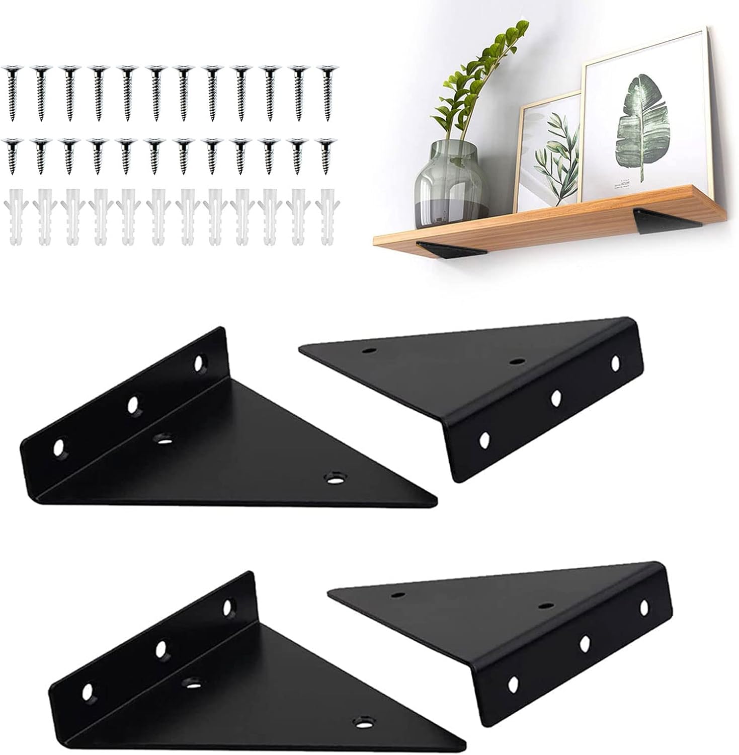 Amazon.com: Medach Shelf Brackets 5 Inch,Floating Shelves Brackets ...