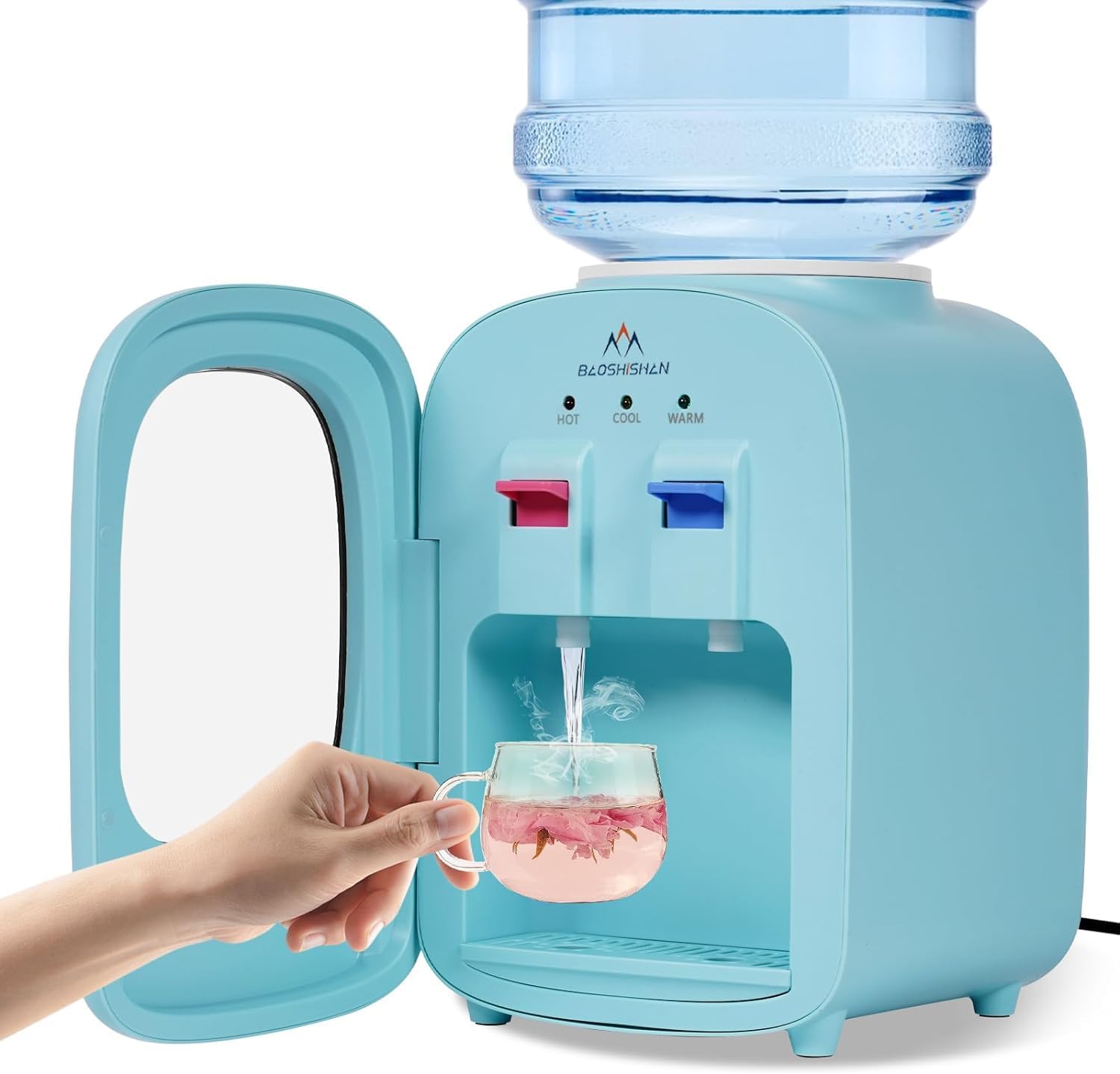 Mini Water Dispenser Desktop Cold&Hot Water Dispenser with Door Mini ...