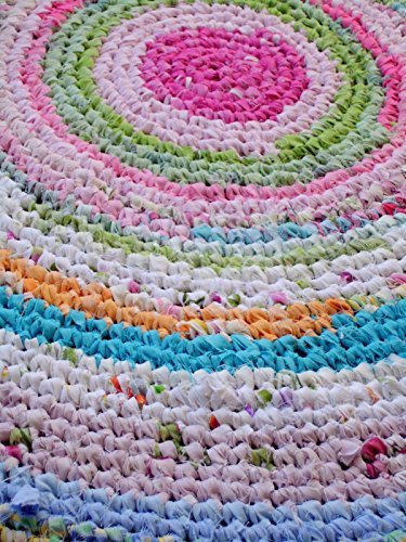 Amazon.com: rag rug braided rag rug, shabby, boho,reclaimed/recycled ...