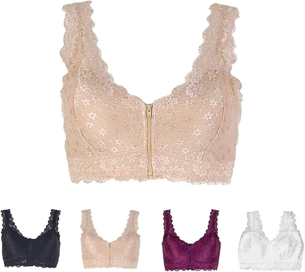 Amazon.com: MROWCA Branelly Bra-Branelly Bra Front Zip Lace,Branelly ...