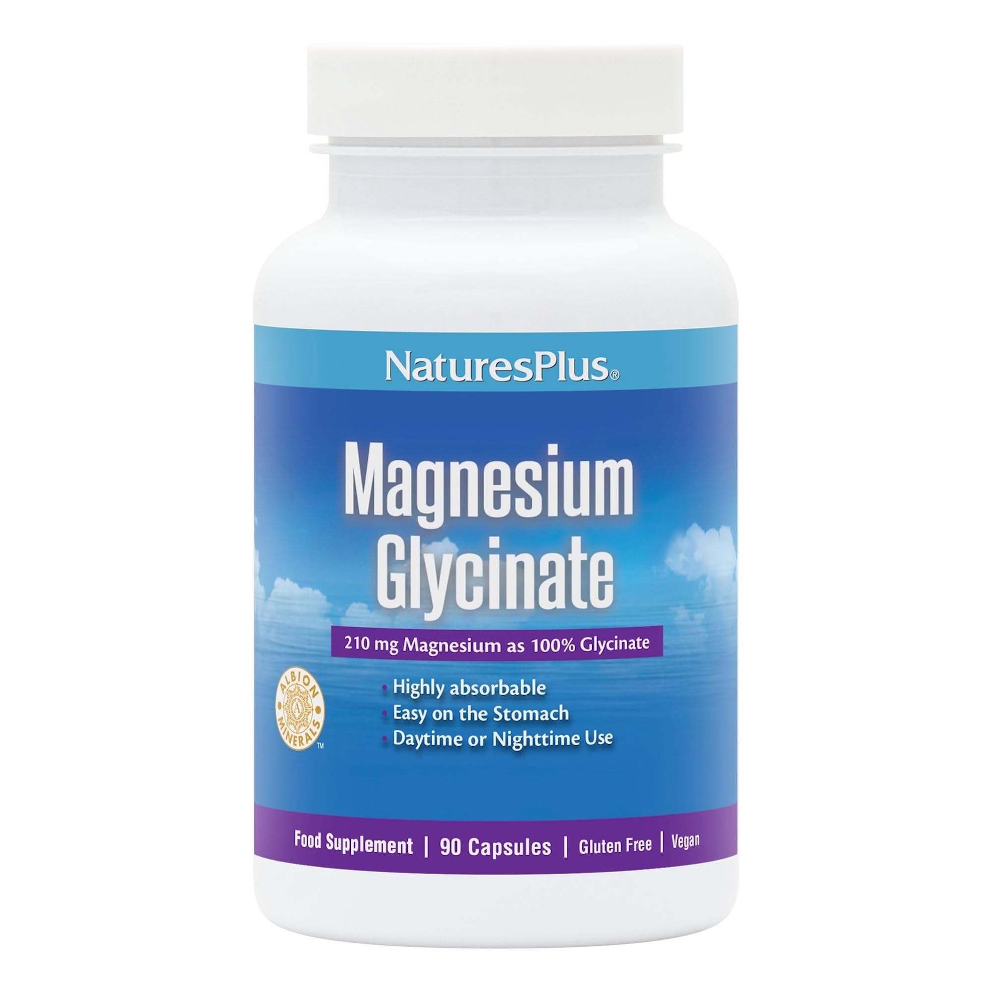NaturesPlus Magnesium Glycinate Capsules - Gentle Magnesium Supplement ...