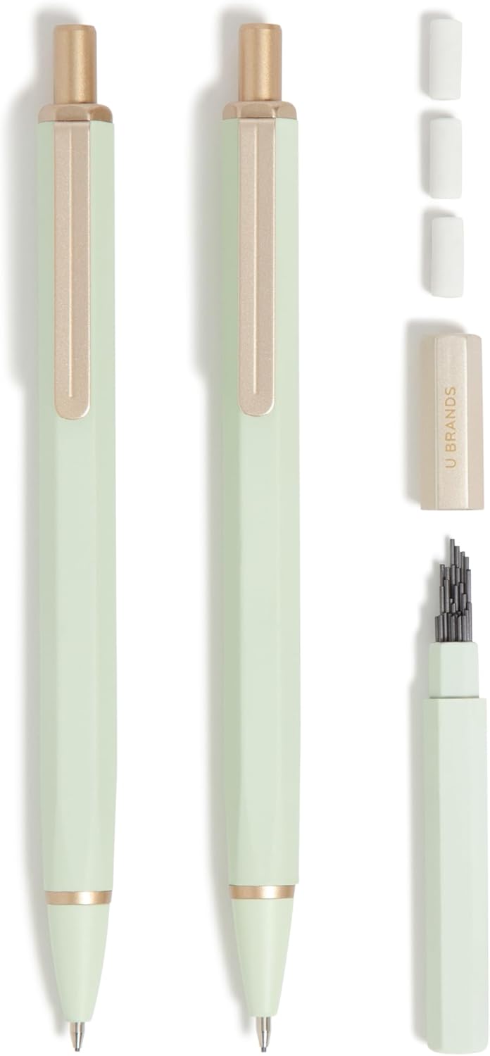 Amazon.com: U Brands Cambria Mechanical Pencils, Set of 2, Sage Green ...