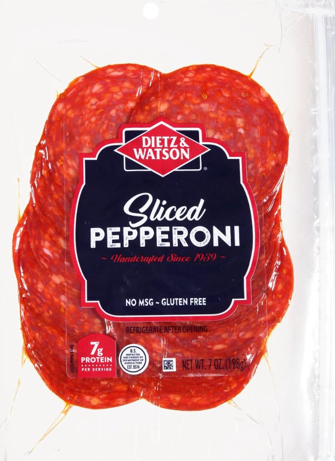 Amazon.com: Dietz & Watson Pre-Sliced Pepperoni Pack Of 4 : Grocery ...