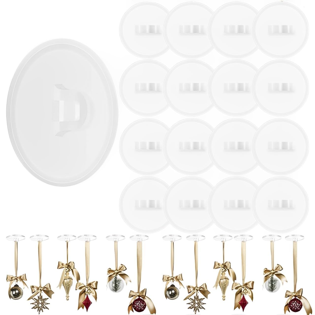 50pcs Command hooks clear, ceiling hooks self adhesive, clear command ...