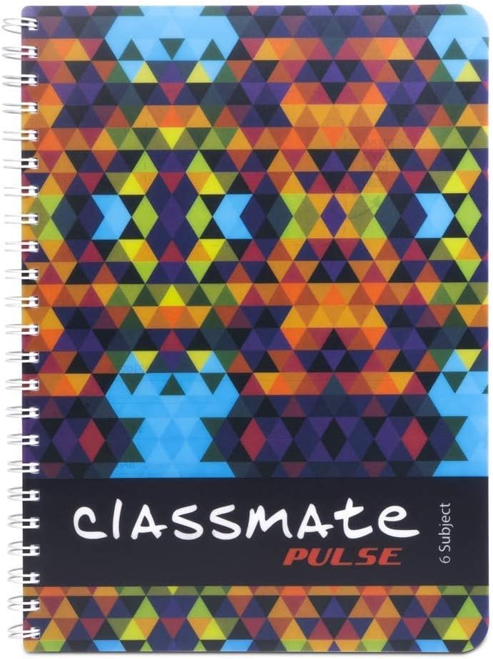 Classmate Pulse 6 Subject Spiral Notebook - Pack of 1 | Unruled | 300 ...