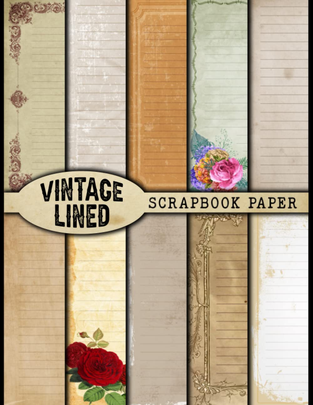 Vintage Lined Scrapbook Paper: 20 Double Sided Sheets 8.5 x 11 for ...
