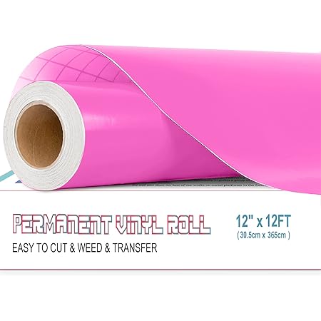 Amazon.com: Permanent Vinyl - 12" x 11FT Neon Pink Vinyl with PET ...