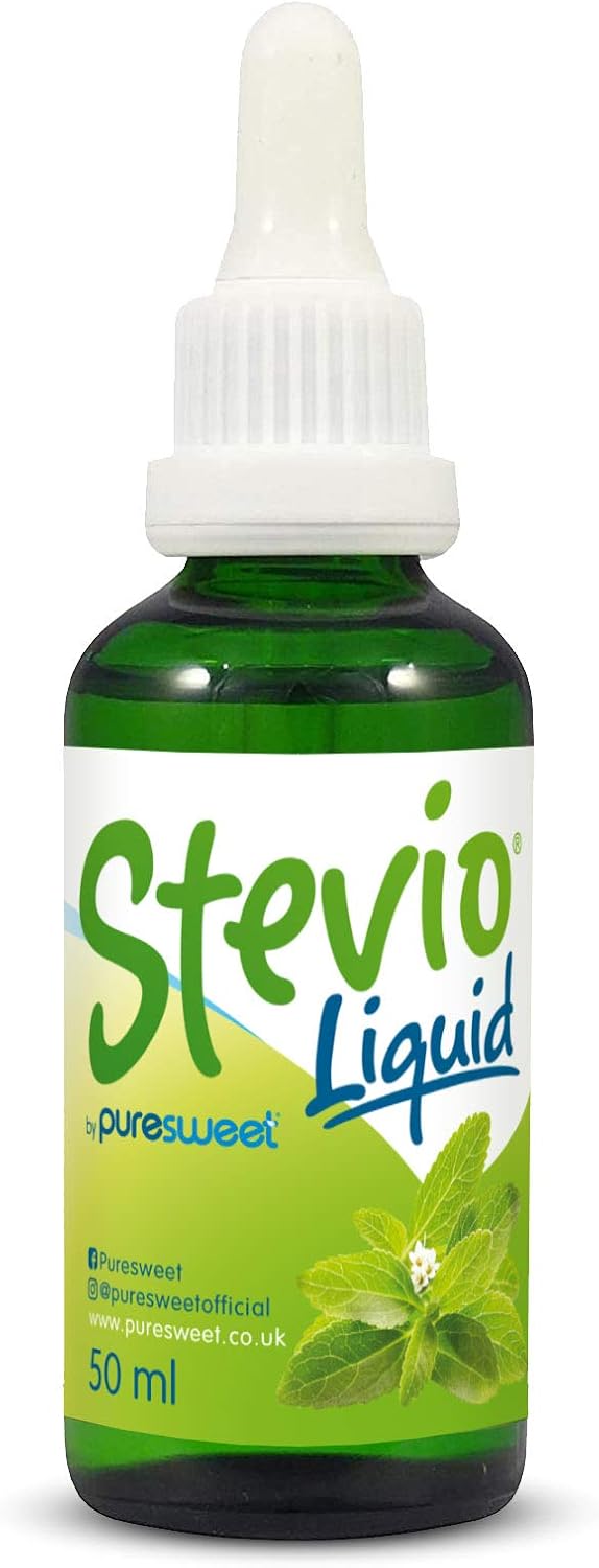 Stevio® Stevia Liquid Drops 50ml, Pure Stevia, 100% Natural, Zero ...
