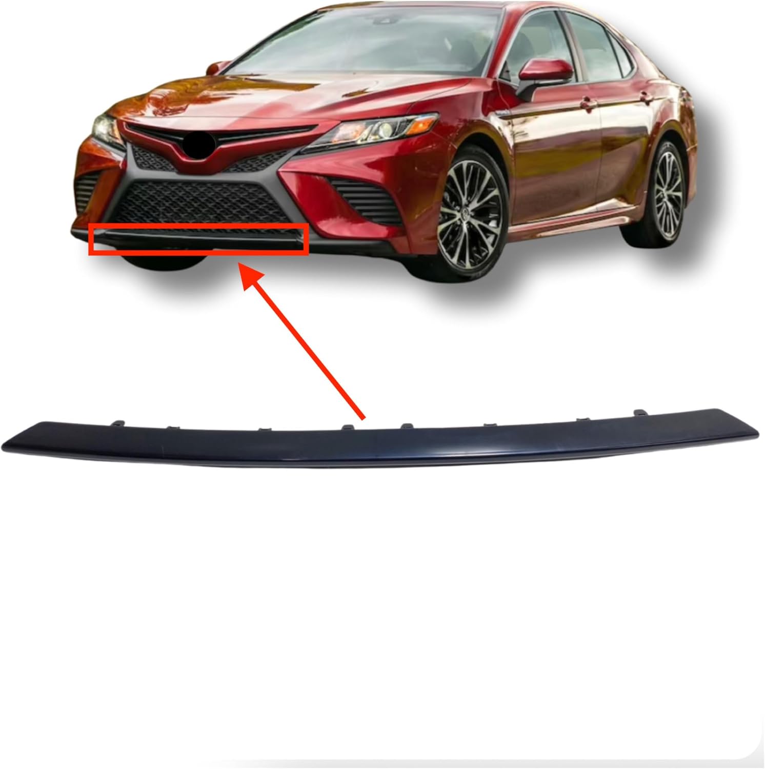 Amazon.com: Motivpart Front Bumper Grille Lower Molding Trim Middle ...