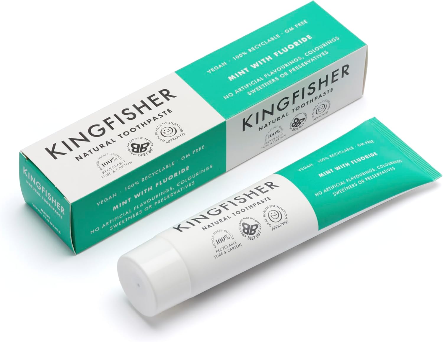 Kingfisher Natural Toothpaste Mint with Fluoride | Suitable for ...