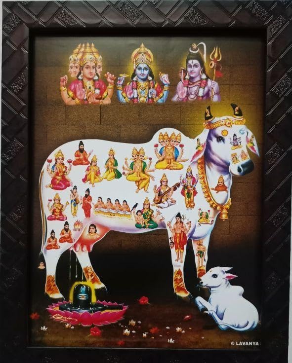 Buy Gomatha Kamadhenu Gau Mata Lord Bharma, Vishnu and Shiva Giving ...