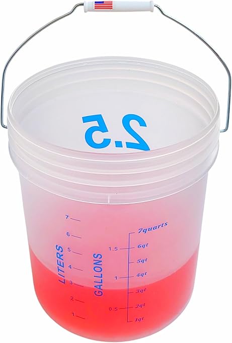 Amazon.com: 2 Gallon Measuring Mixing Graduated Bucket Pail Food Grade ...