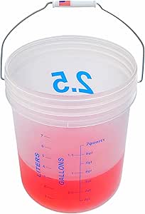 Amazon.com: 2 Gallon Measuring Mixing Graduated Bucket Pail Food Grade ...