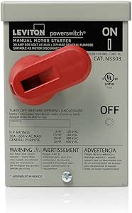 Leviton N3303-0DS 30 Amp, 600 V, Toggle in Type 3R Enclosure Three-Pole ...