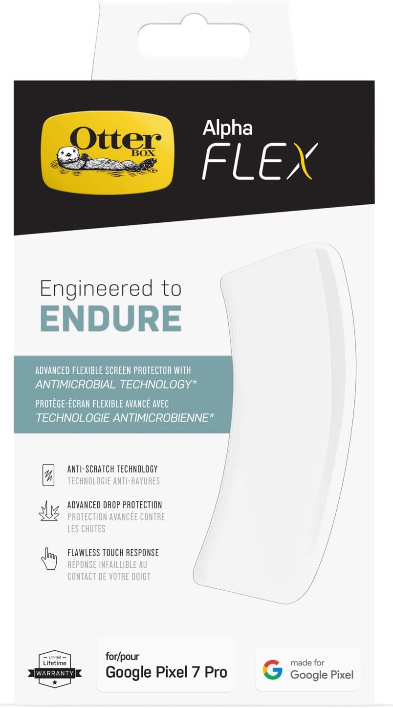 Amazon.com: OtterBox ALPHA FLEX SERIES ANTIMICROBIAL Screen Protector ...