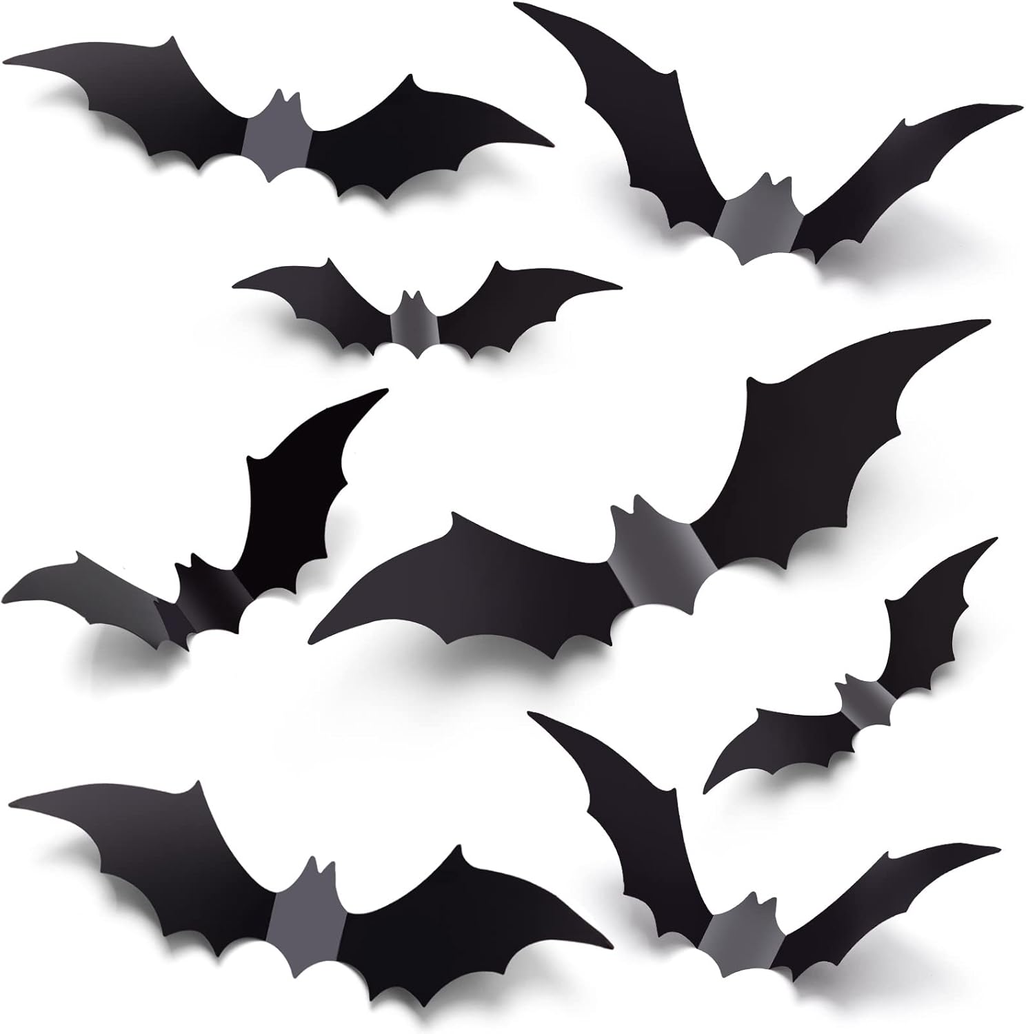 Amazon.com: MY LIFFRI 56PCS Bats Halloween Decoration, 3D Realistic PVC ...