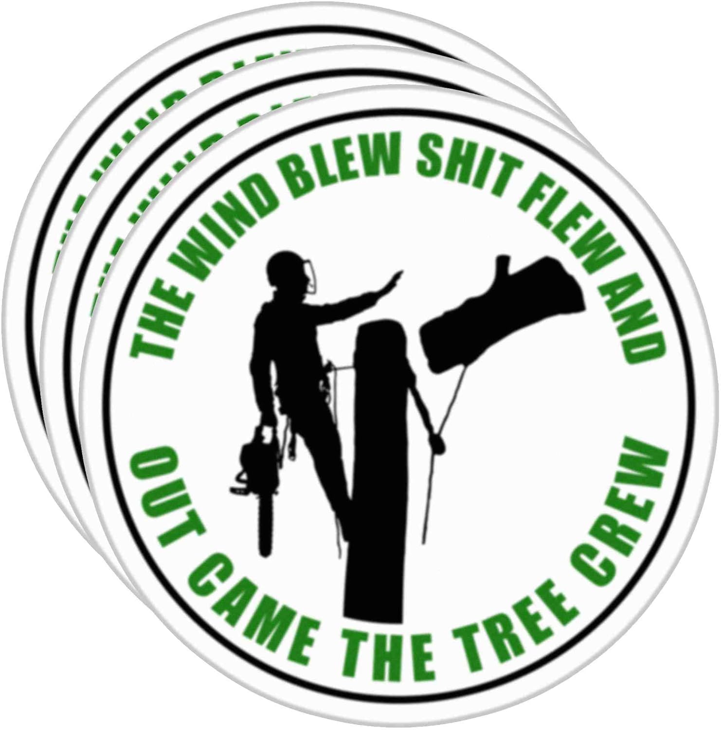 Amazon.com: Tree Climber Arborist Sticker Pack 3pcs 3x3 The Wind Blew ...