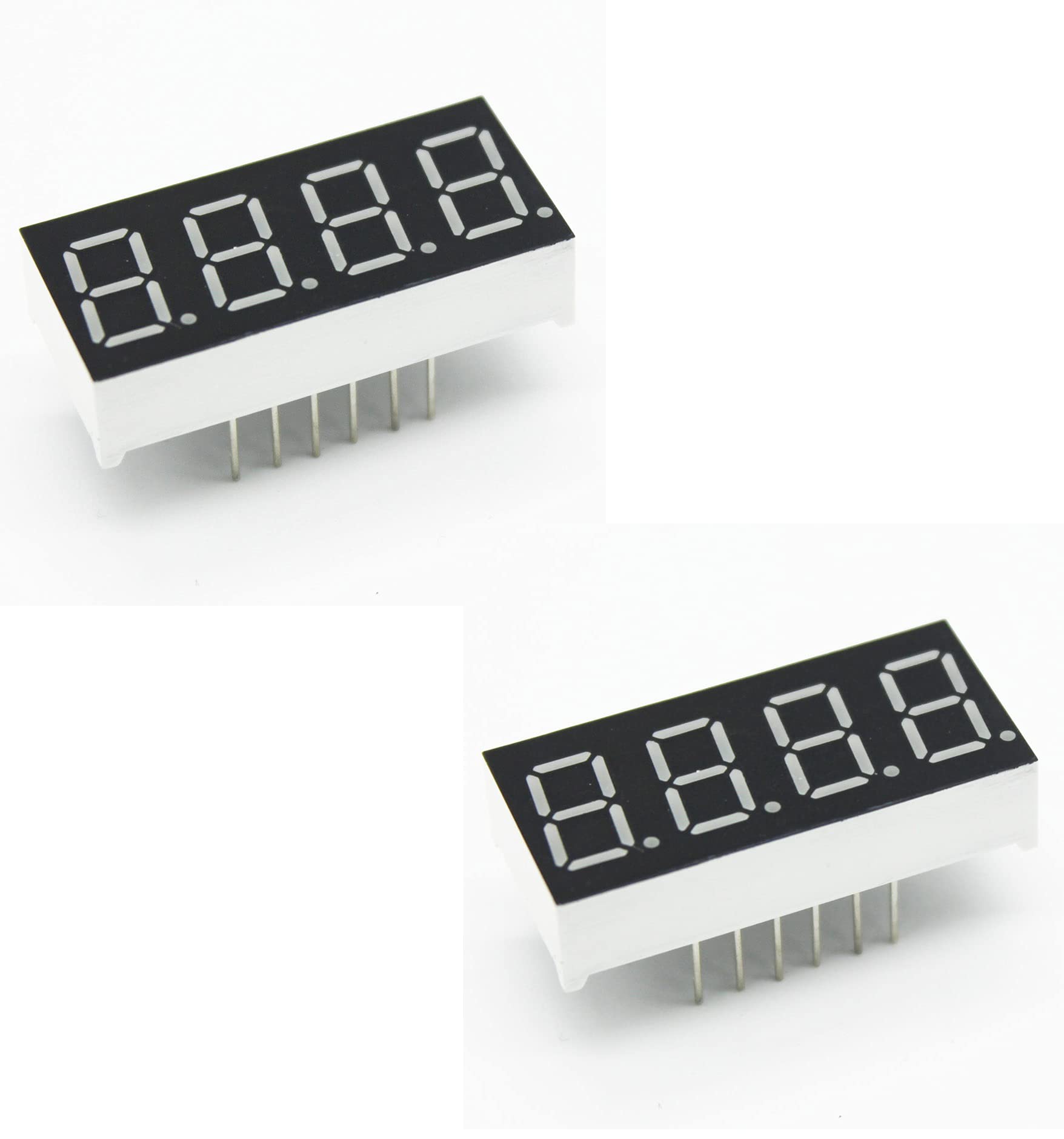 Electrobot 4 Digit (4-Bit) 7-Segment 0.56" Red LED Digital Display Tube ...