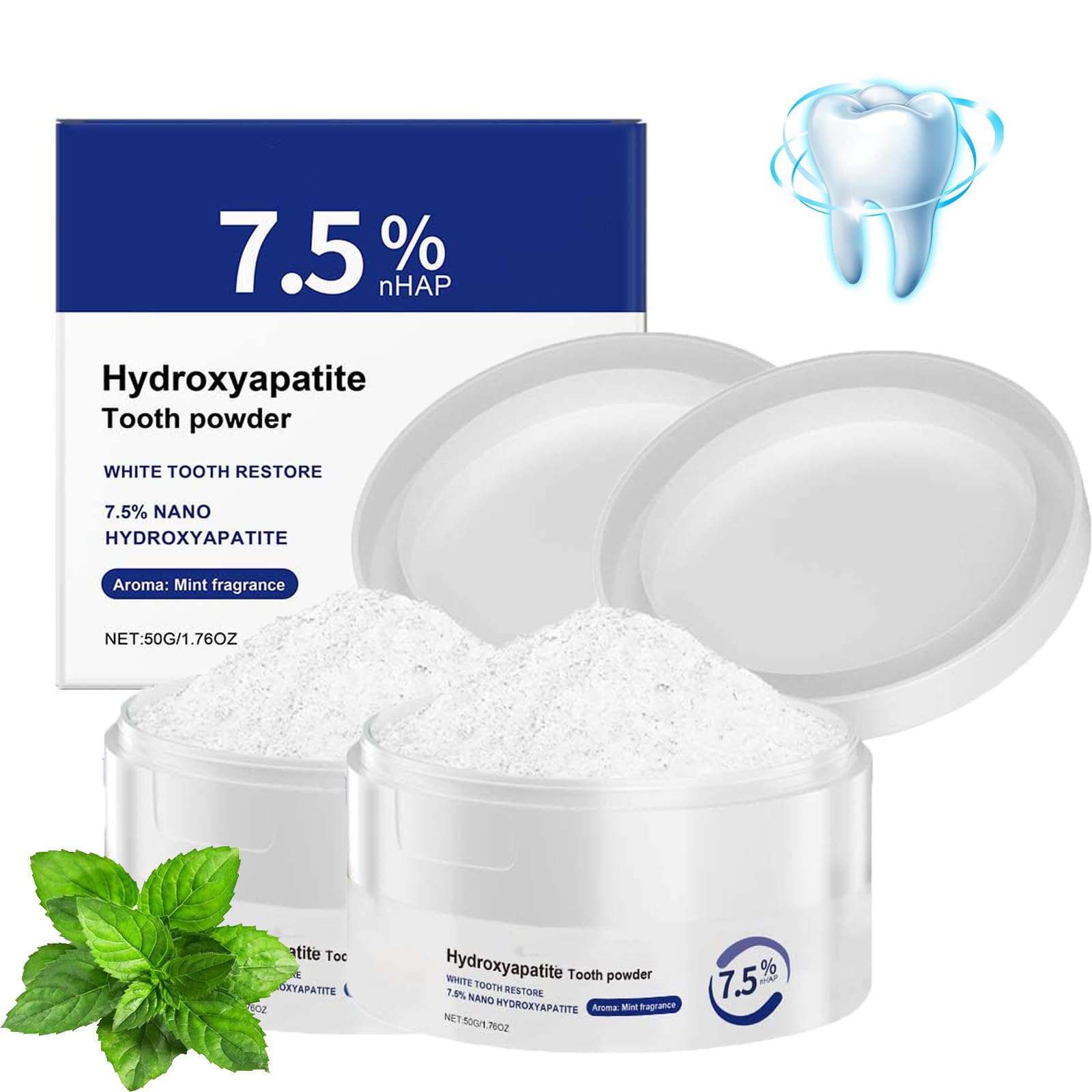 Hydroxyapatite Tooth Powder 50g Hydroxyapatite Powder For Teeth Natural ...