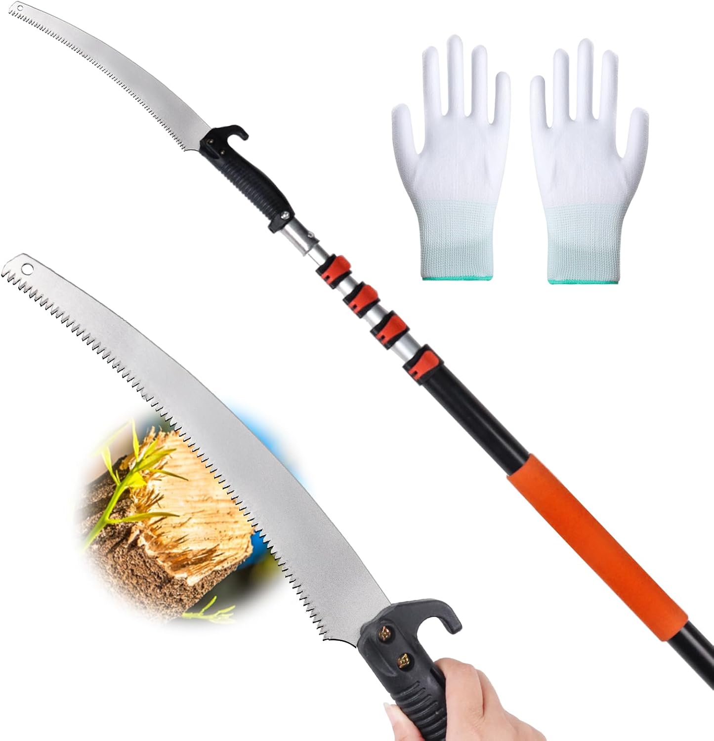 Amazon.com: Manual Pole Saws for Tree Trimming,Reach 26 FT Telescoping ...