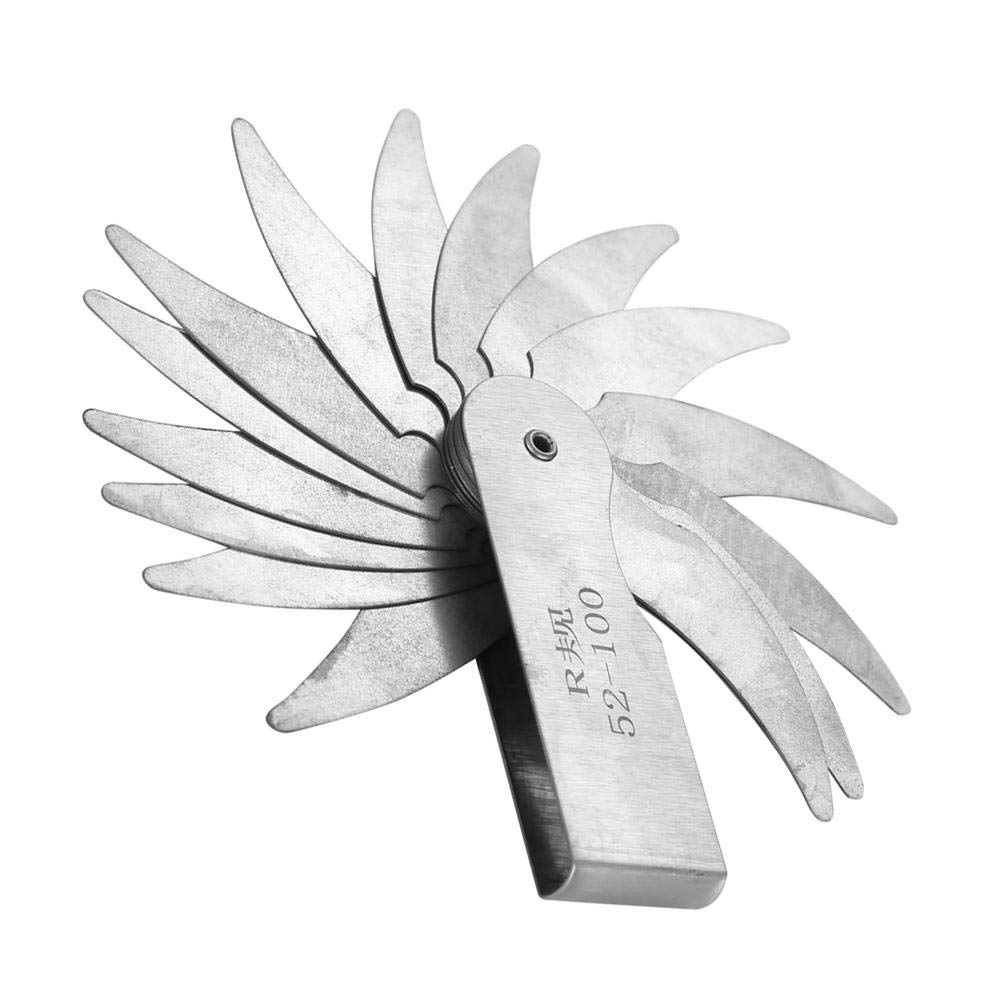 Radius Gauge, Stainless Steel Radius Fillet Gauge External Internal ...