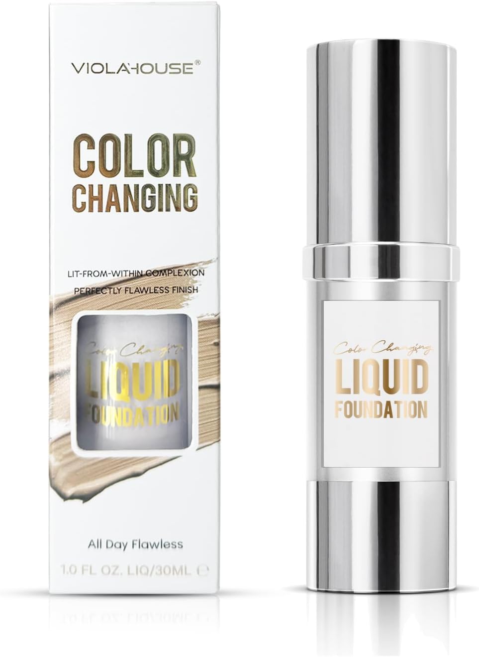 VIOLA HOUSE Color Changing Foundation, Liquid Foundation Makeup For ...