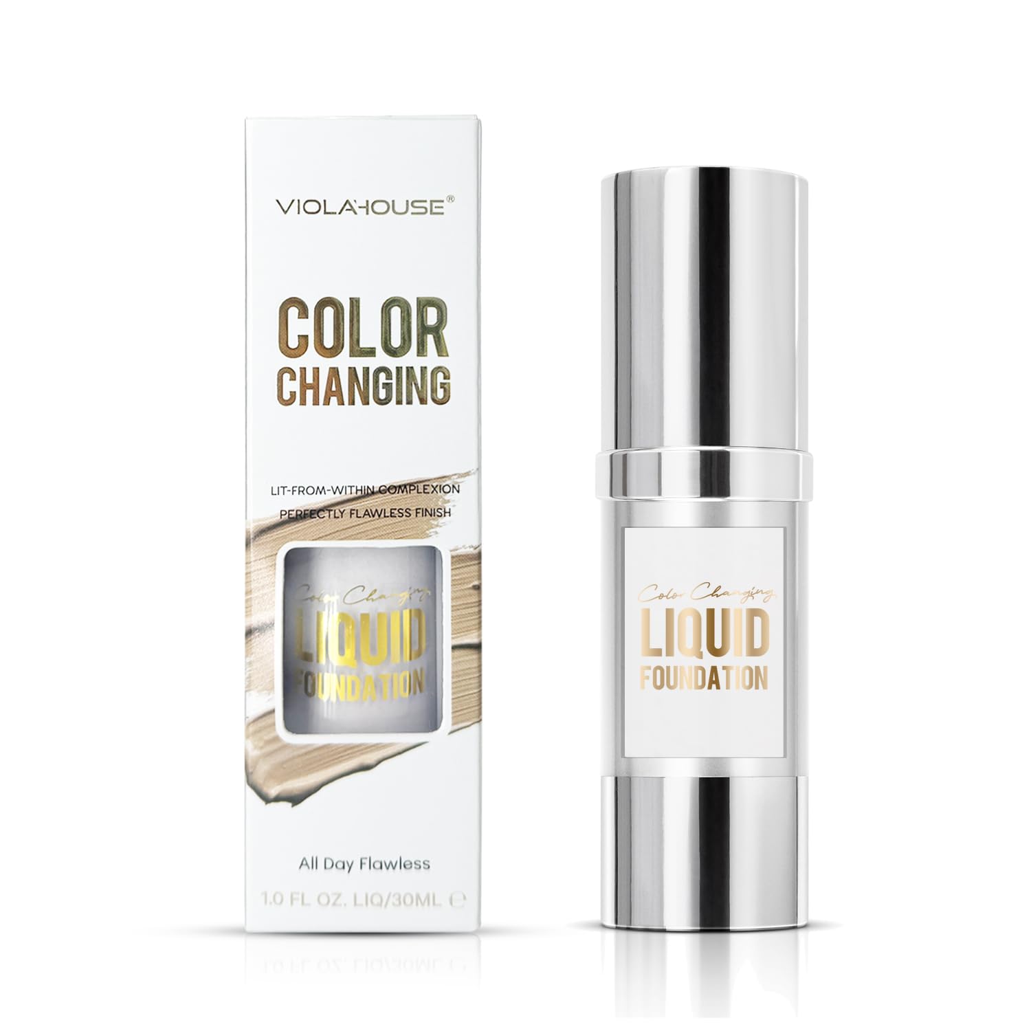 VIOLA HOUSE Color Changing Foundation,Liquid Foundation Makeup For Face ...