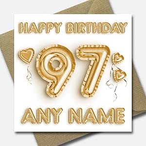 Personalised 97th Birthday Card - Happy 97th Birthday Card for mum ...