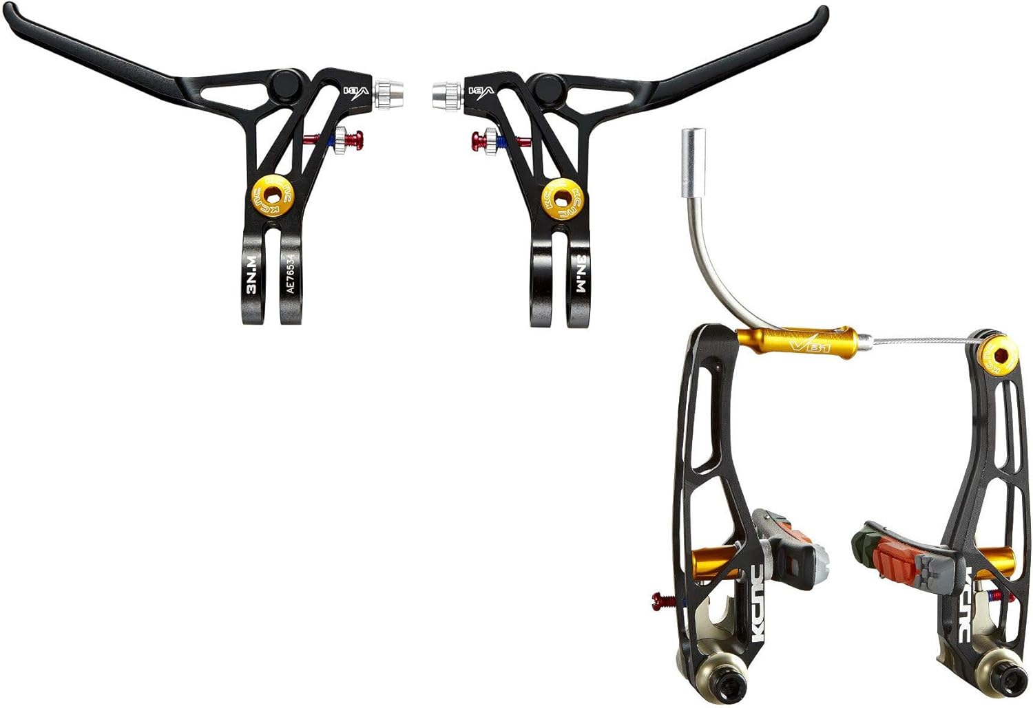 KCNC VB1 V-Brake Kit schwarz : Amazon.de: Sport & Freizeit