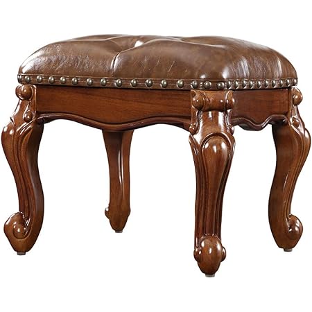 Amazon.com: Voikinfo Leather Footstool Small Foot Rest Stool Chair ...