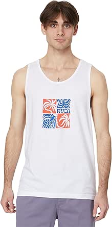 RVCA Mens Fronds Tank White Large at Amazon Men’s Clothing store