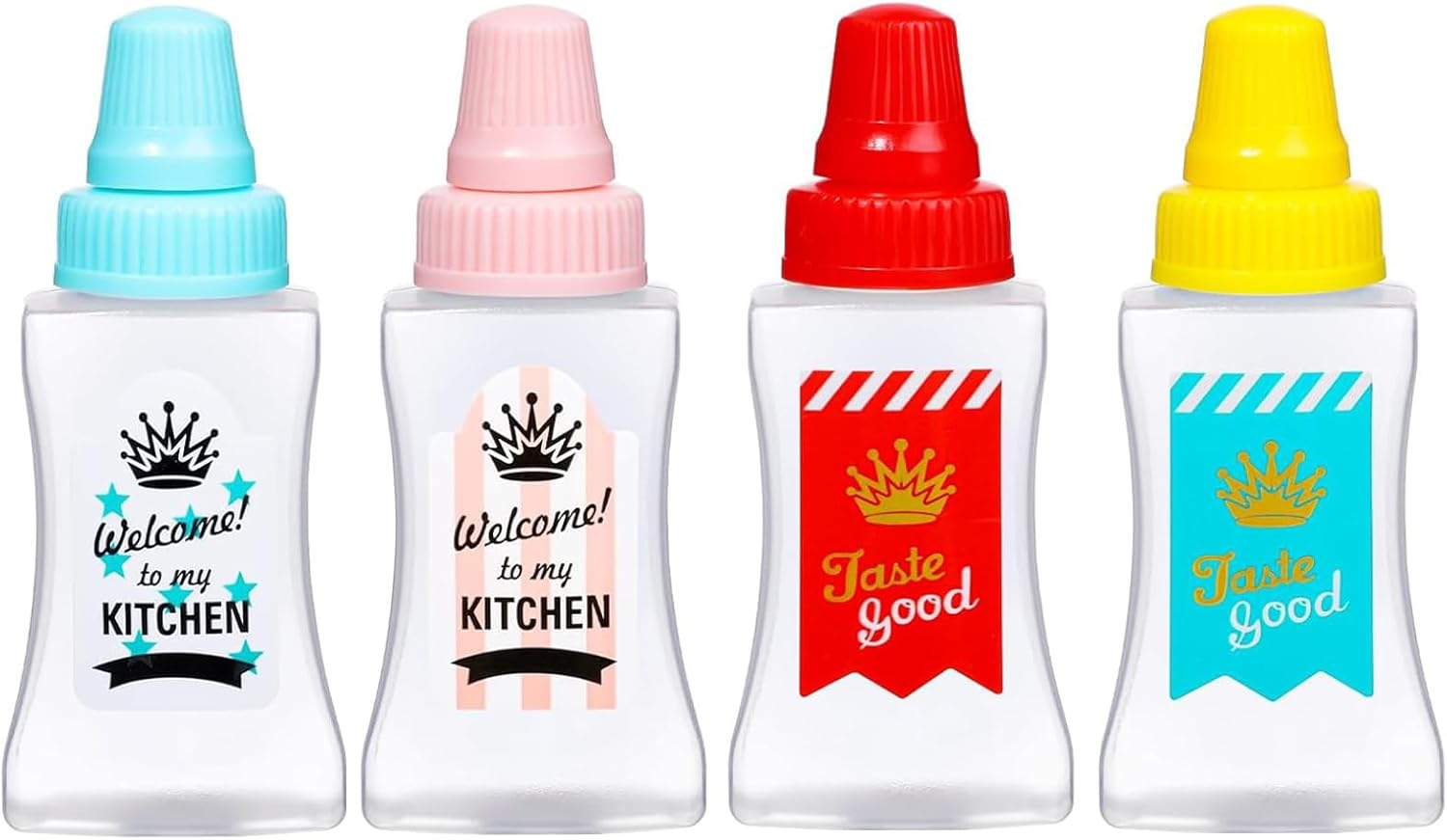 Amazon.com: WXOIEOD 4 Pieces Mini Ketchup Bottle for Lunch Box, Small ...
