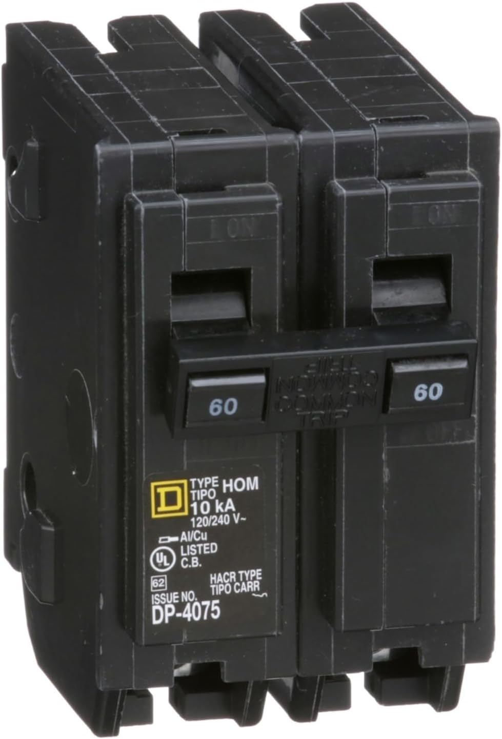 Siemens BQ2B060 60-Amp Double Pole 120/240-Volt 10KAIC Lug In/Lug Out ...