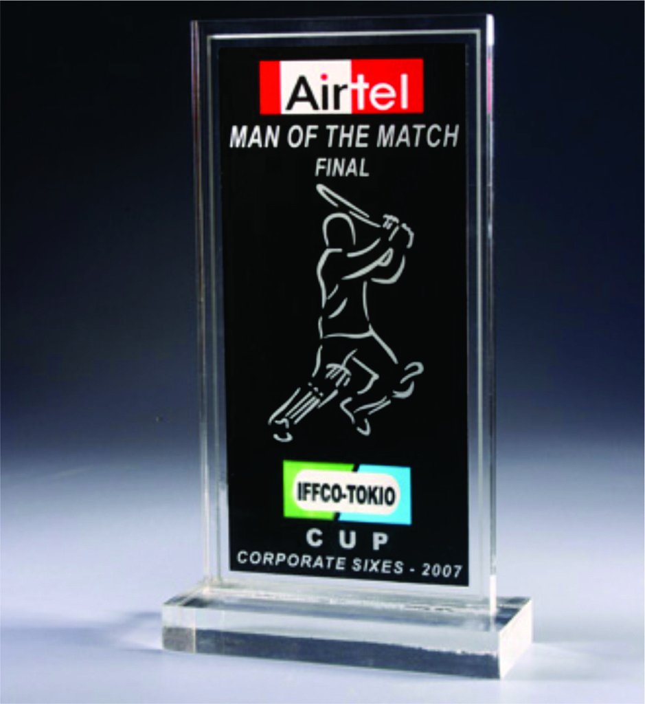 Acrylic Cricket Trophy