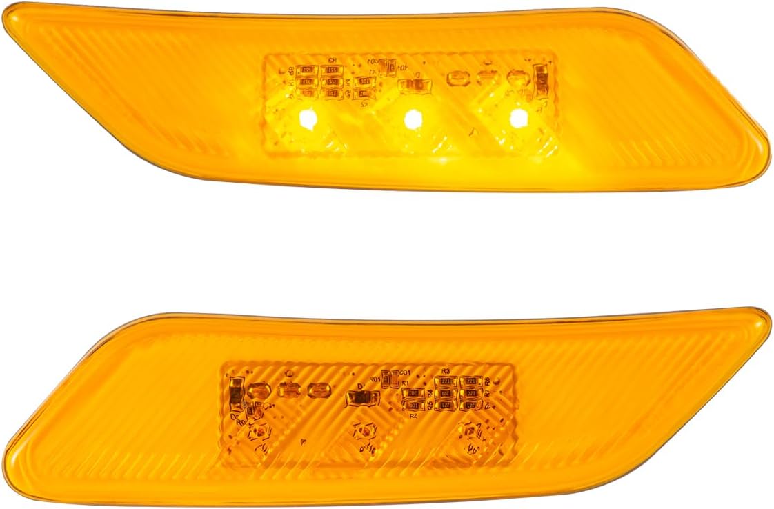 Amazon.com: EVERESTHD 2PCS Cab Door Marker Light LED Amber Yellow Side ...