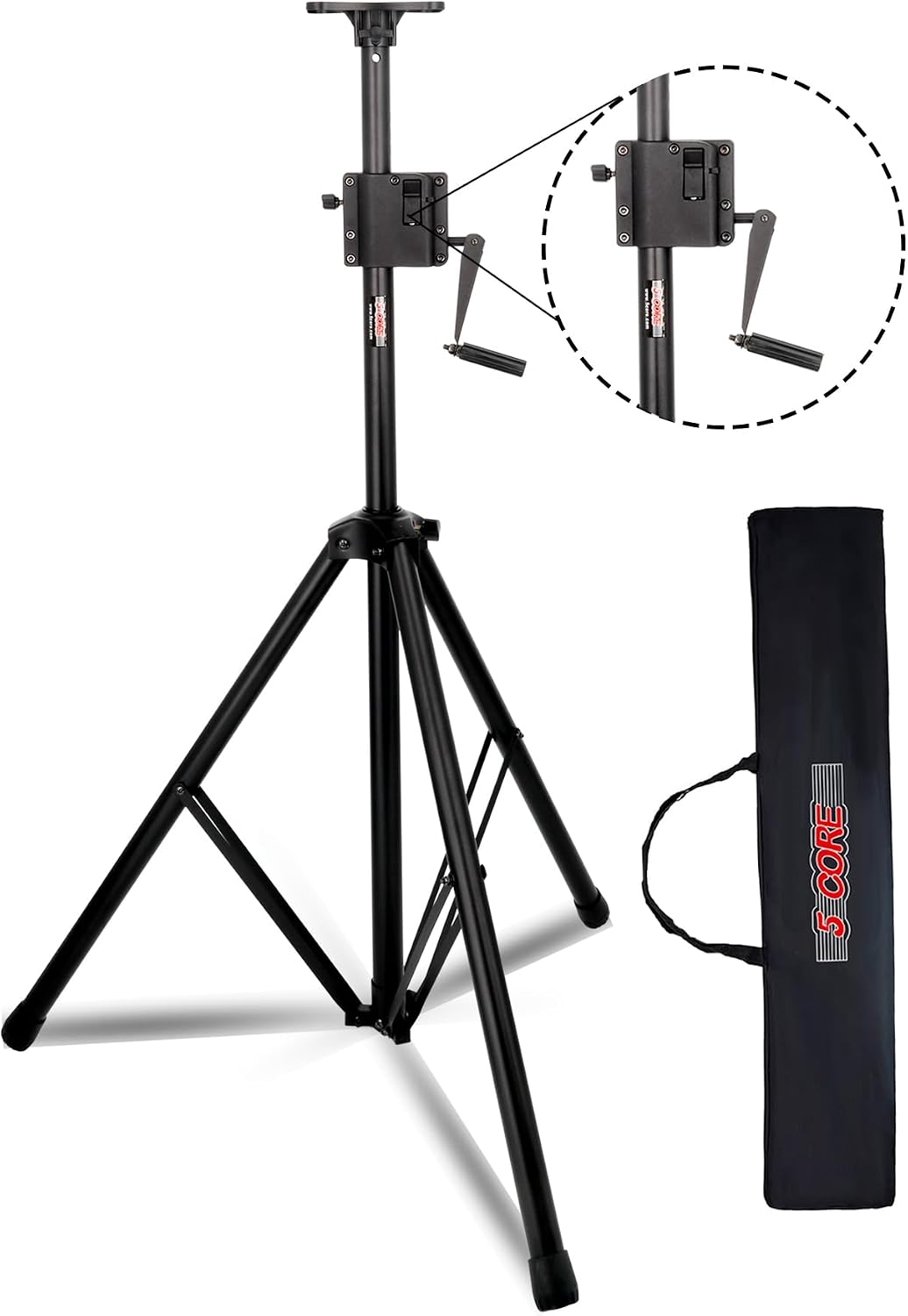 Amazon.com: 5 Core Crank Up Speaker Stand Height Adjustable 6ft -10 ...