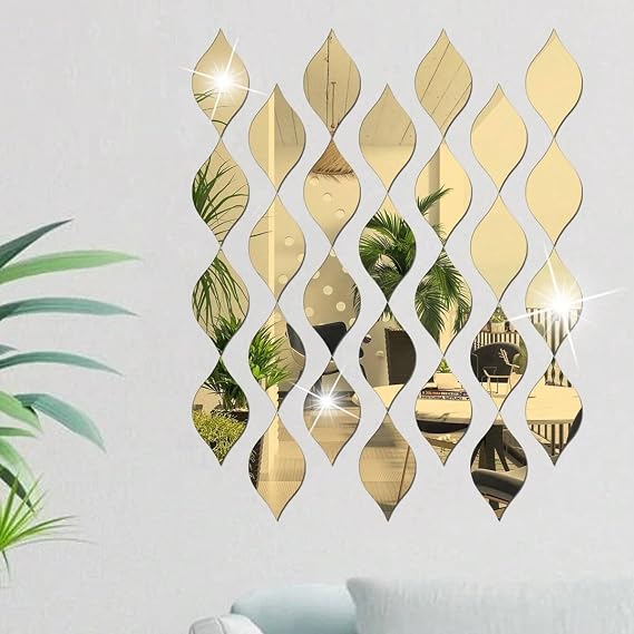 Amazon.com: Teardrop Mirror Stickers Wall Decor Removable Acrylic ...