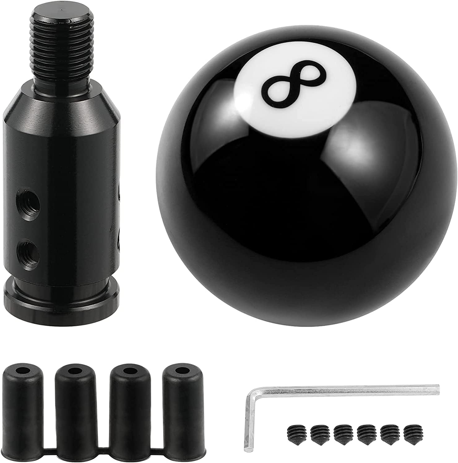 muge racing Round Shift Knob Acrylic Gear Shifting Stick for Most ...