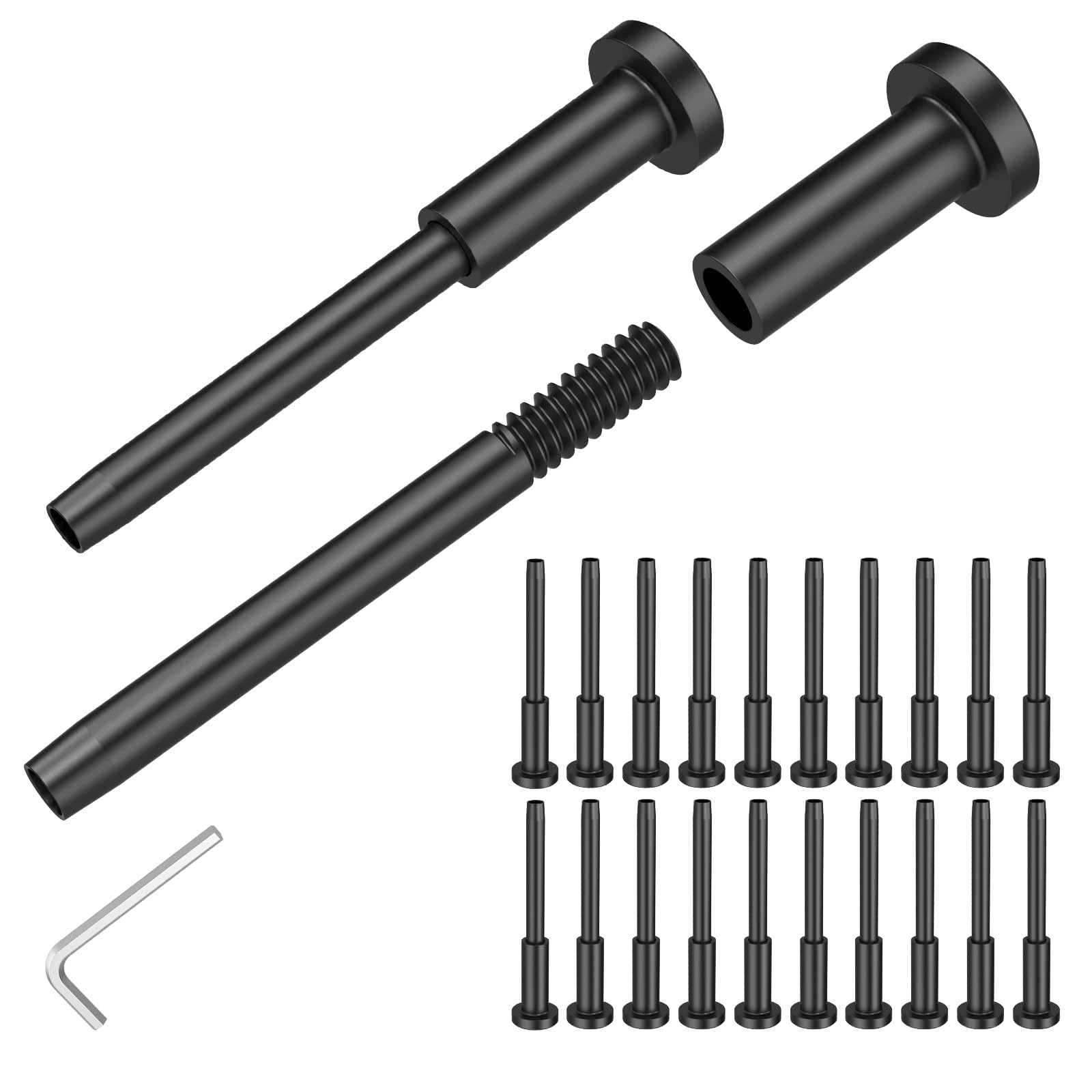 Snapklik.com : 20 Pack Black Invisible Cable Railing Kit 1/8" Cable ...