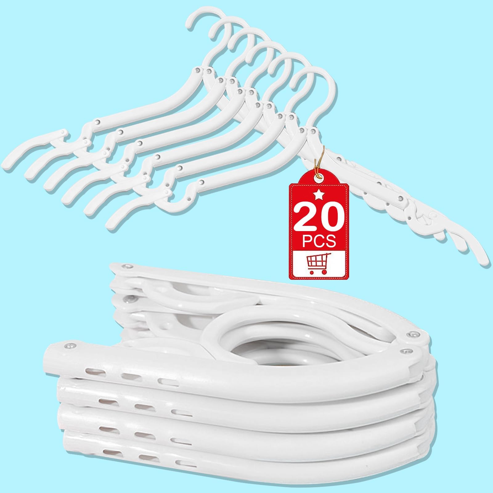 Amazon.com: 24PCS Travel Hangers,Portable Folding Clothes Hangers ...