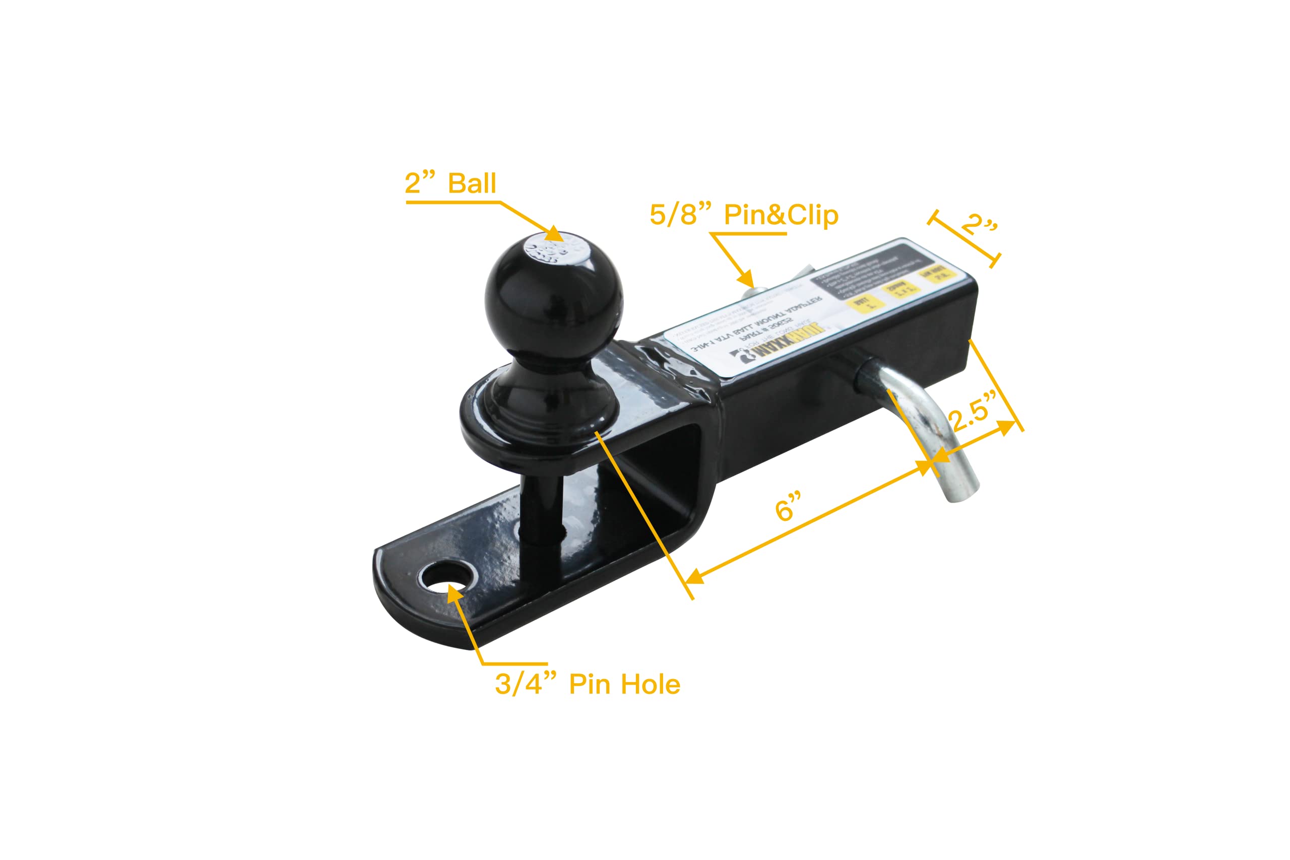 Snapklik.com : MaxxHaul 50625 3-in-1 ATV UTV Trailer Hitch Mount
