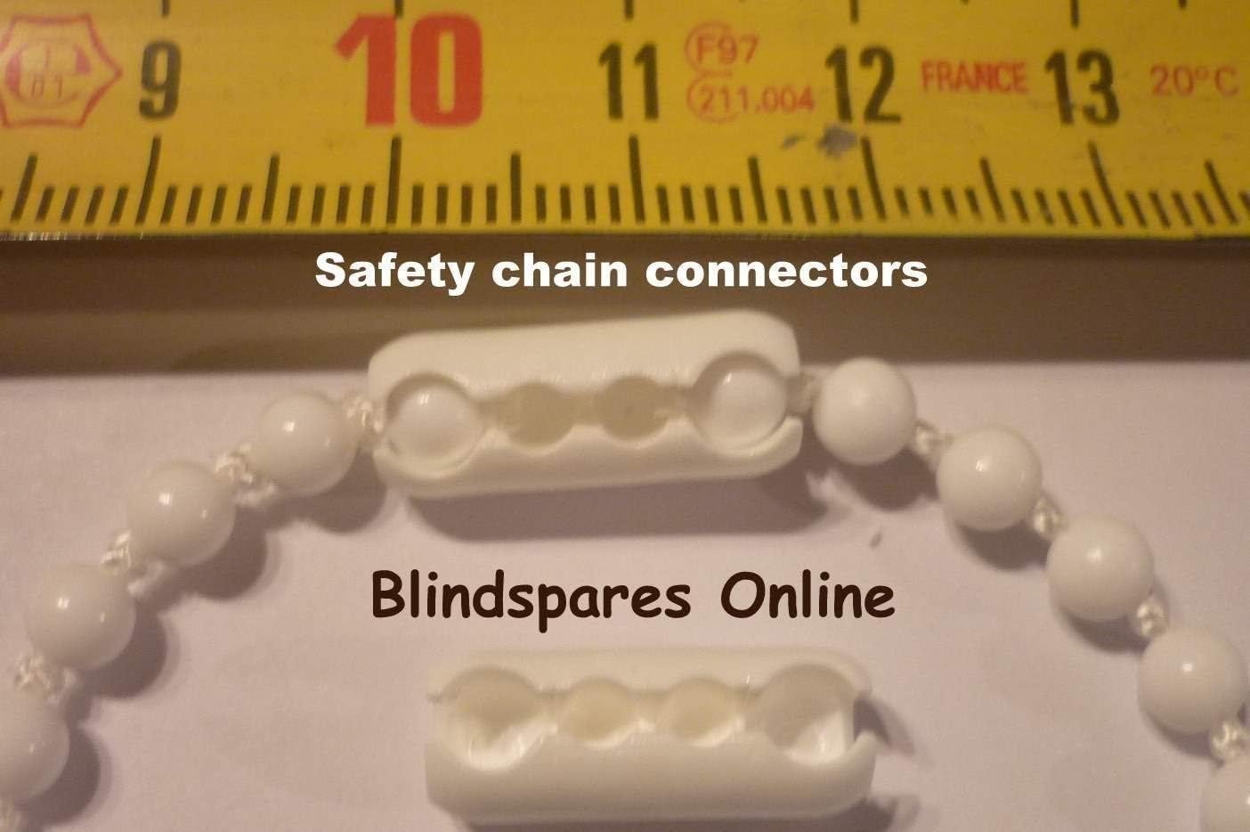 White safety plastic chain connectors for all types of Blinds - pack of ...
