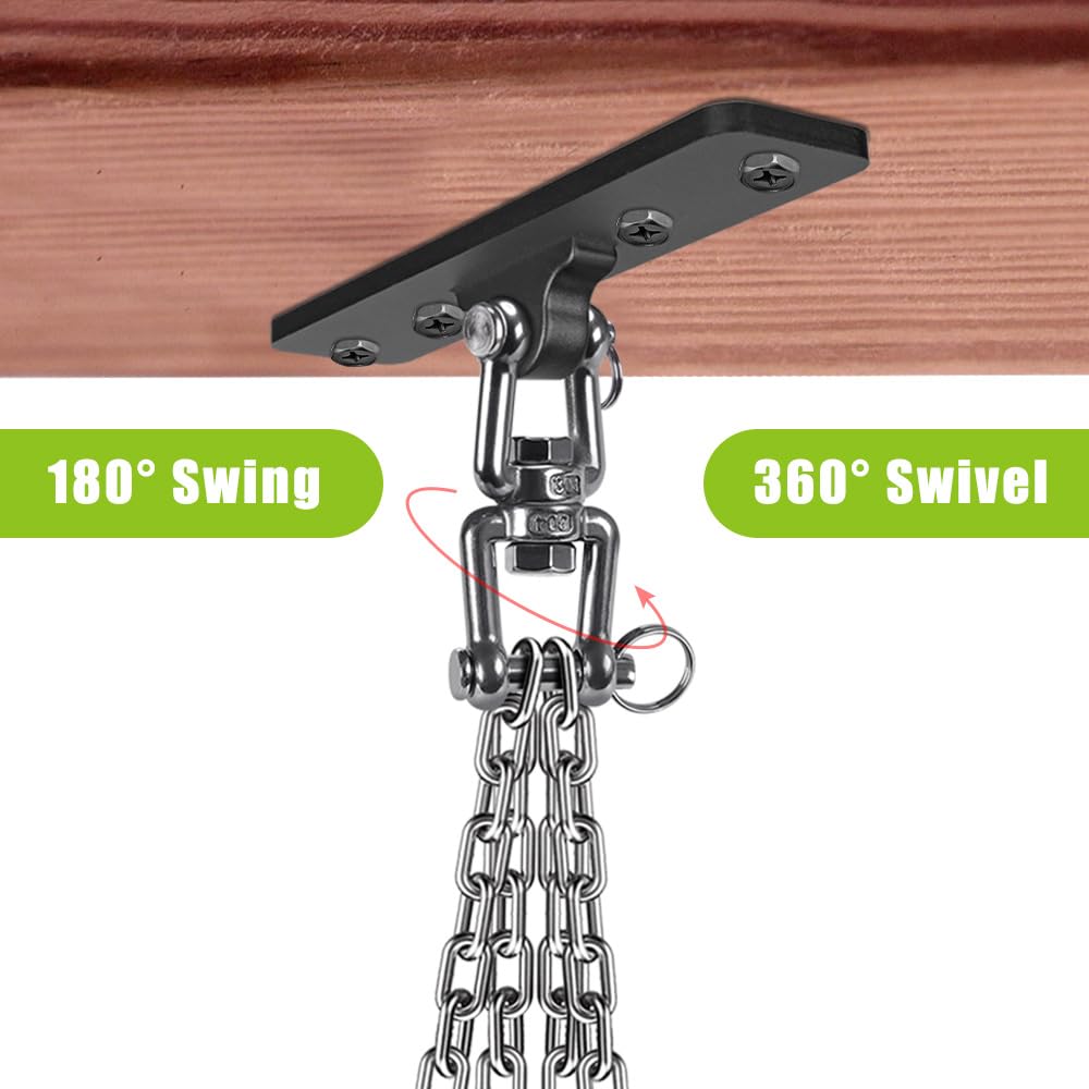Dolibest Swing Ceiling Hanger, Heavy Duty Punching Bag Hook Bracket Set ...