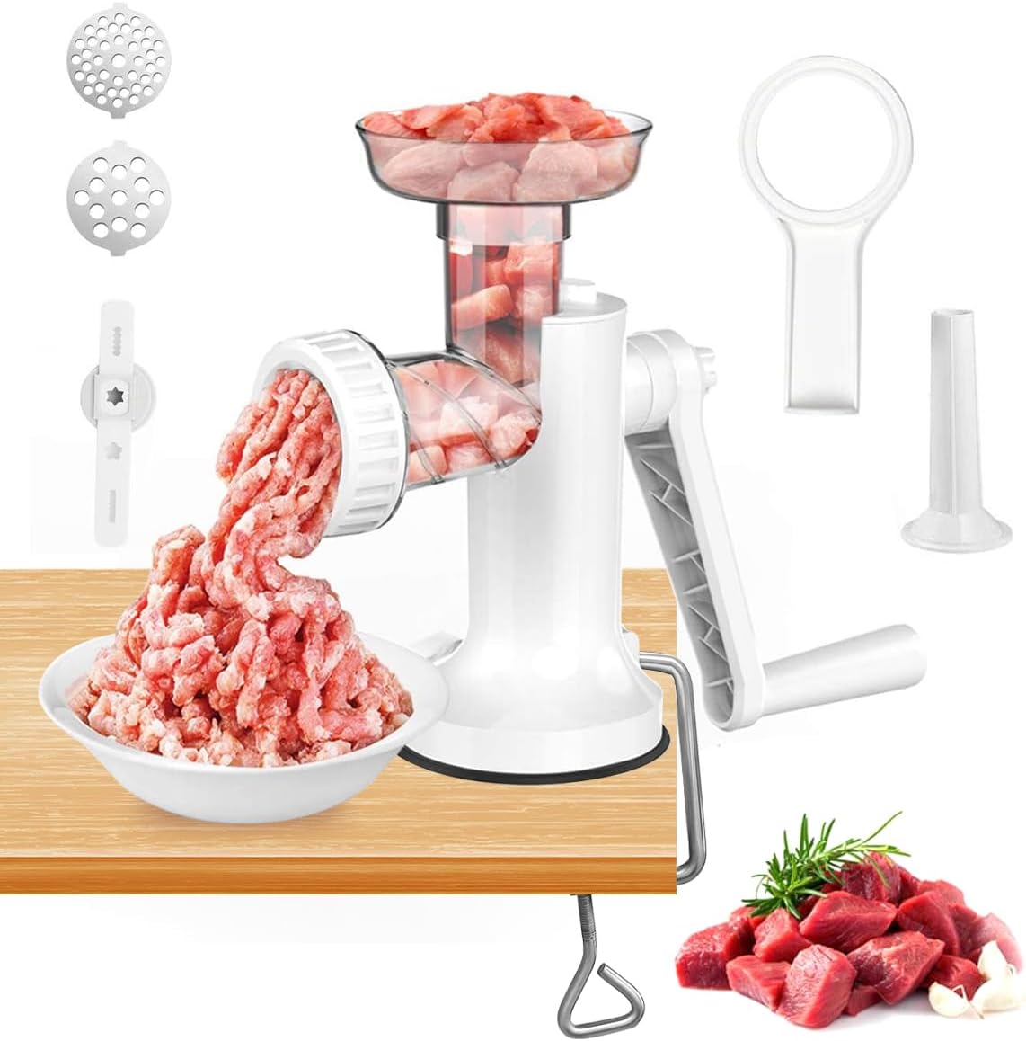 Amazon.com: VEVOR Manual Meat Grinder, Heavy Duty Cast Iron Hand Meat ...