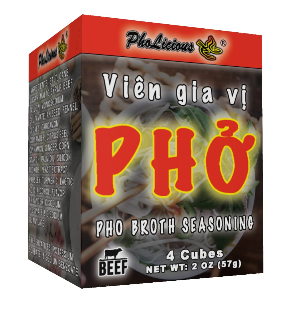 Amazon.com: 4 Packs PhoLicious PHỞ BO PHO Cubes Vietnamese Beef Noodle ...