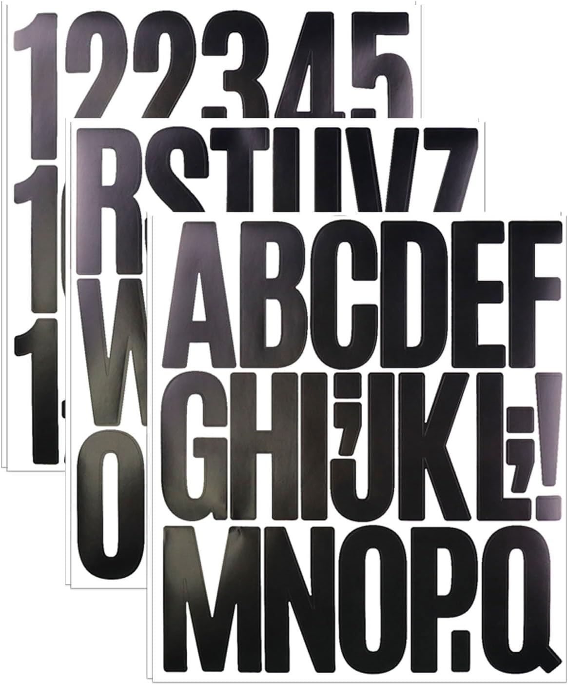 8 Sheets 0.5 Inch Small Vinyl Letter Sticker for Scrapbooking, White ...