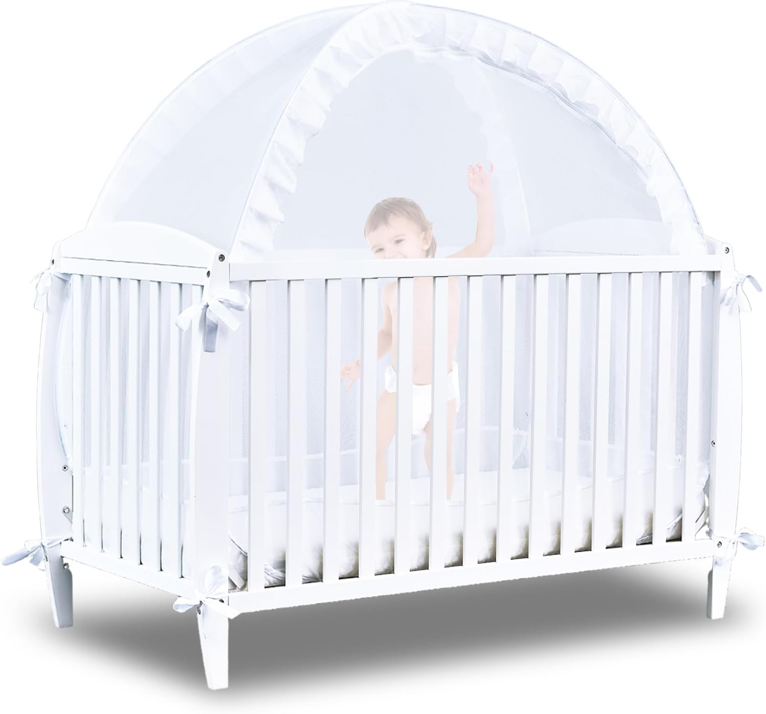 Amazon.com: Crib Tent Safety Net to Keep Baby in, Pop Up Cover Keep ...