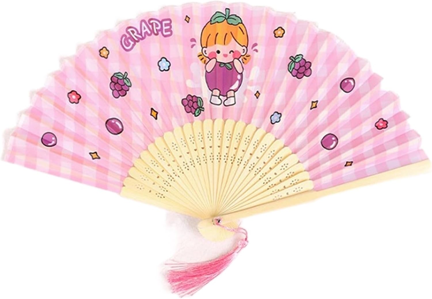 Amazon.com: EGGPOD Hand Fan Folding Summer Cute Cartoon Small Folding ...