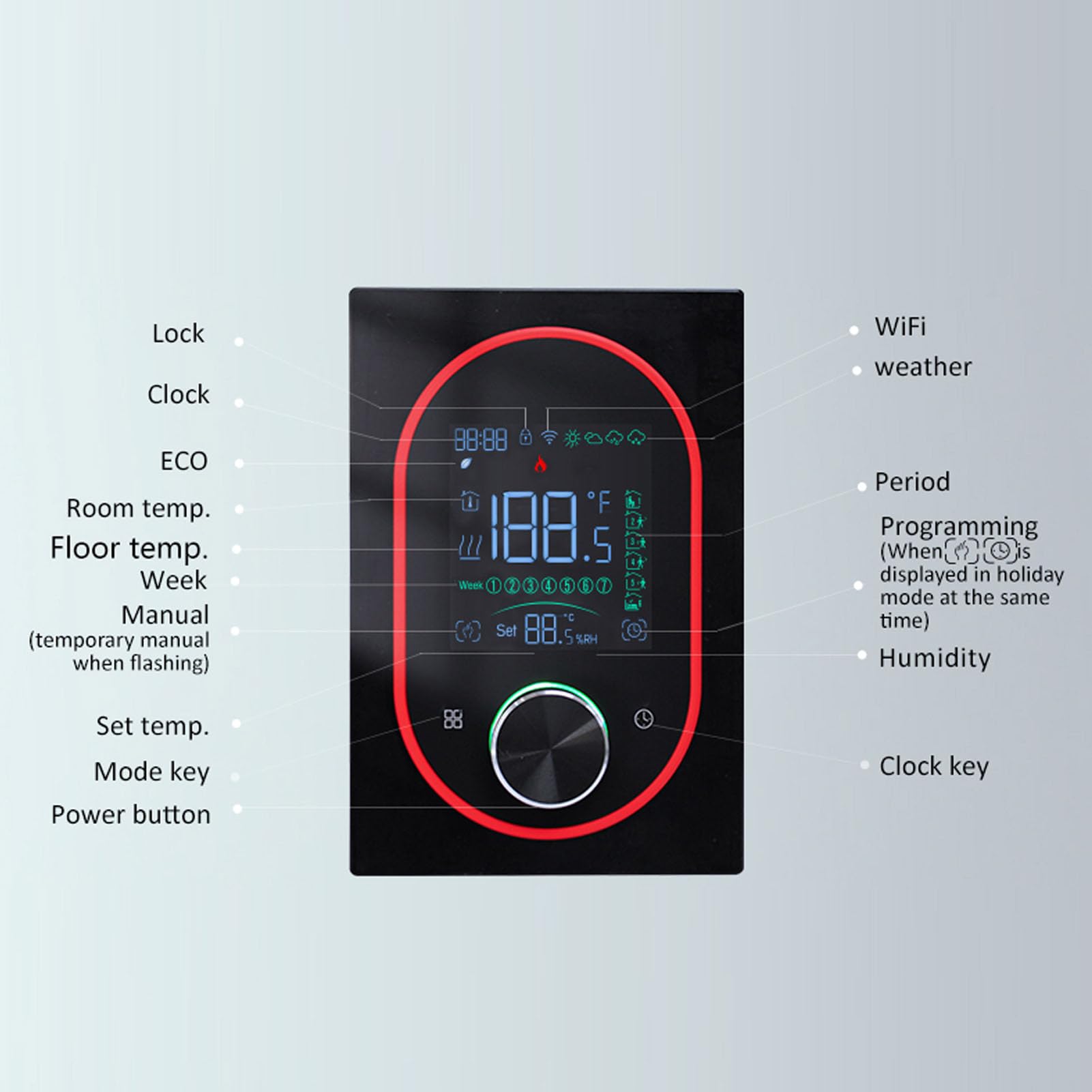 Smart Home Temperature Controller Smart Color Touch Thermostat – Wi-Fi ...